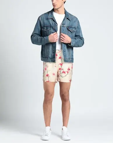 REPRESENT Floral Print Satin Relaxed Fit Bermuda Shorts