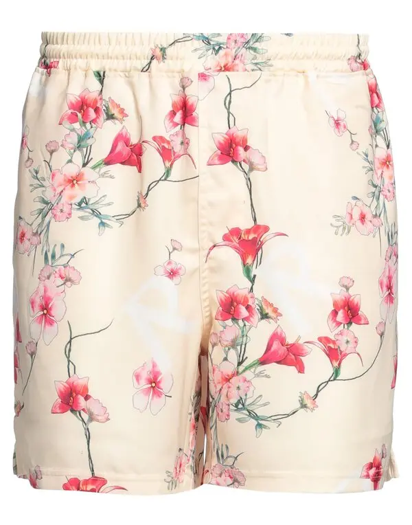 REPRESENT Floral Print Satin Relaxed Fit Bermuda Shorts