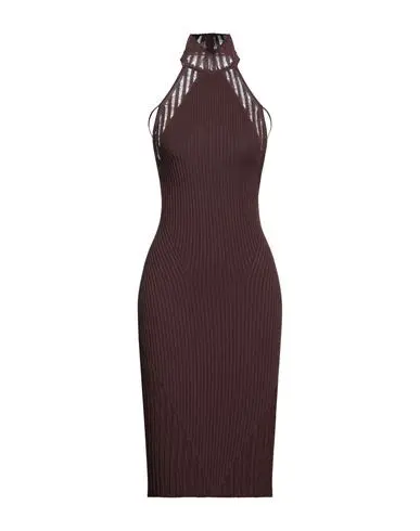 ANDREĀDAMO Ribbed Knit Midi Dress - Brown