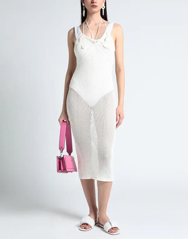 ANDREĀDAMO Knit Embellished Midi Dress