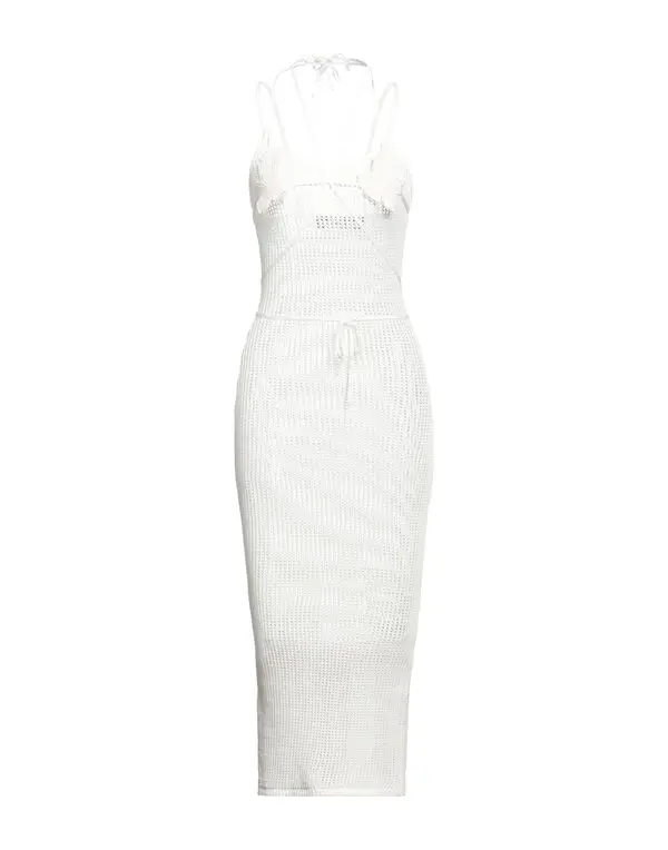 ANDREĀDAMO Knit Embellished Midi Dress