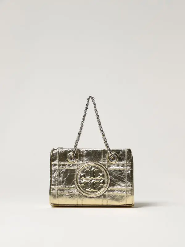 Tory Burch Fleming Metallic Leather Shoulder Bag