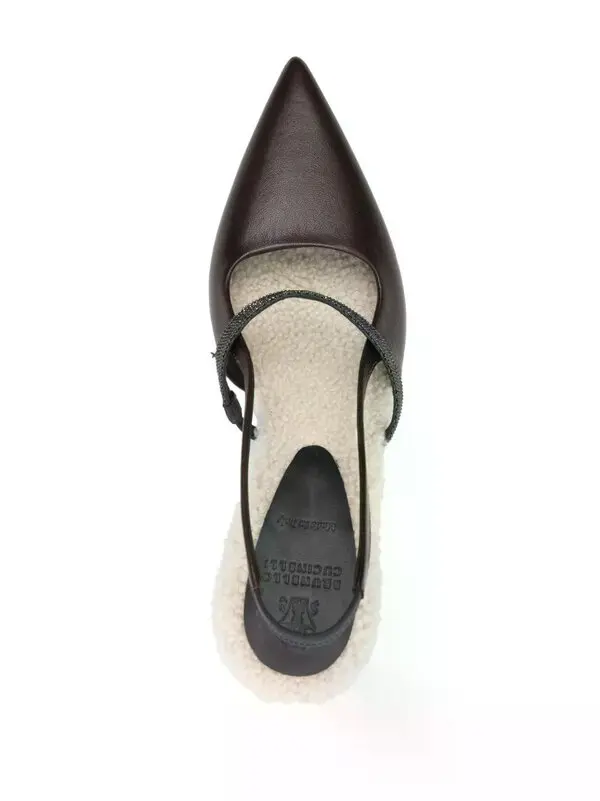 Brunello Cucinelli Monili-embellished Slingback Pumps