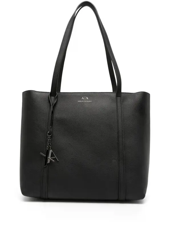 Armani Exchange Grained Faux Leather Tote Bag
