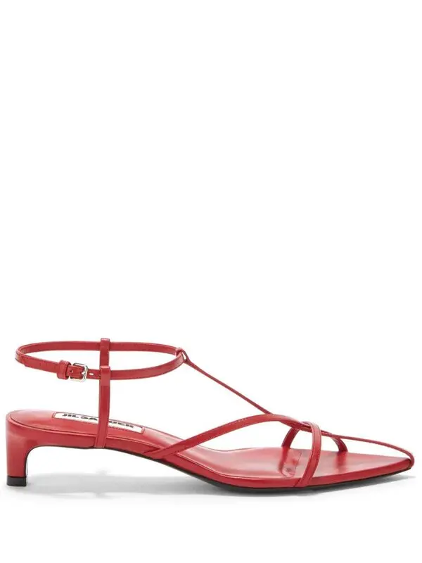 JIL SANDER Pointed Open-toe Leather Sandals
