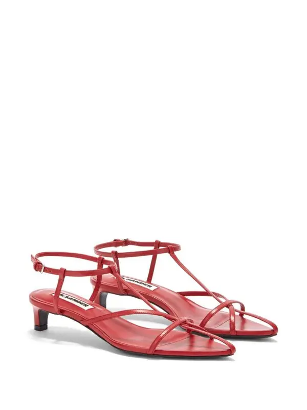 JIL SANDER Pointed Open-toe Leather Sandals