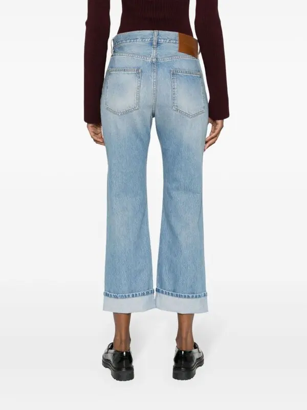 Victoria Beckham Logo-patch Straight Jeans