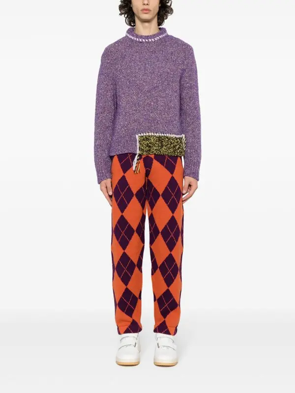 LIBERAL YOUTH MINISTRY Arlequin Wool Trousers