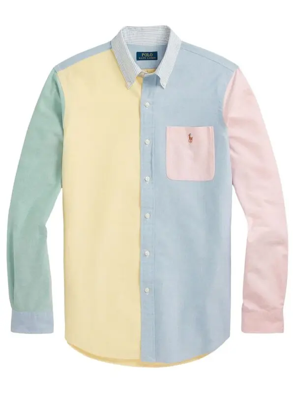 Polo Ralph Lauren Oxford Colour-block Cotton Shirt - Yellow