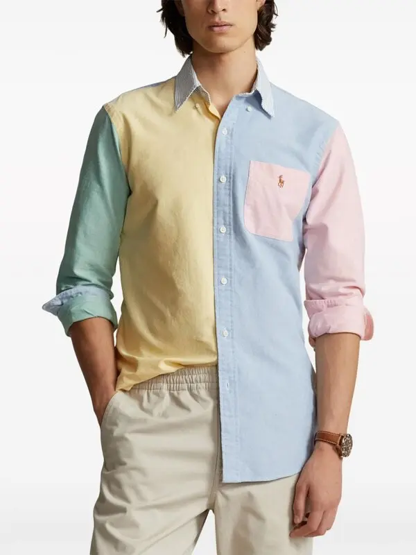 Polo Ralph Lauren Oxford Colour-block Cotton Shirt - Yellow