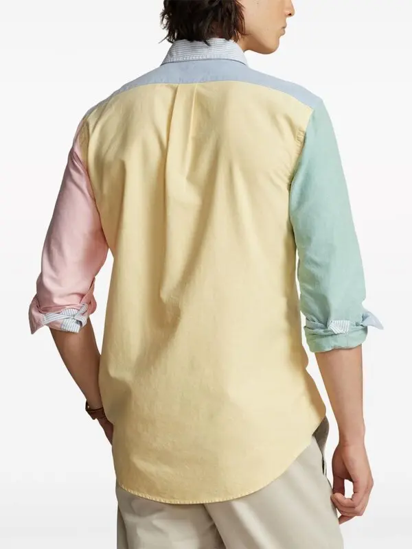 Polo Ralph Lauren Oxford Colour-block Cotton Shirt - Yellow