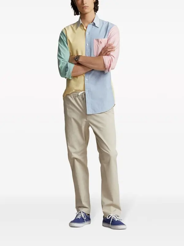 Polo Ralph Lauren Oxford Colour-block Cotton Shirt - Yellow