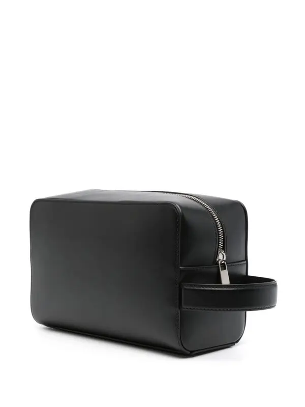 Off-White Quote-print Leather Wash Bag