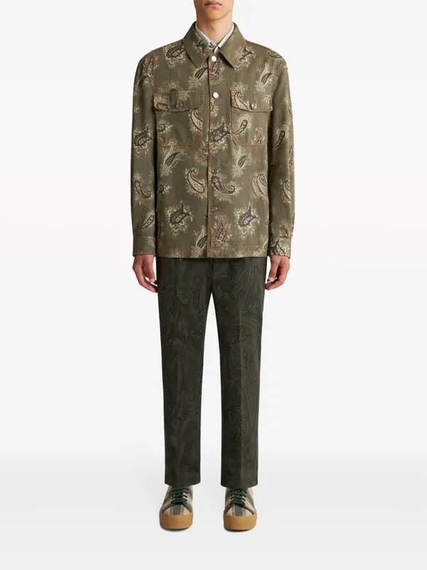 Etro Paisley-print Denim Shirt Jacket