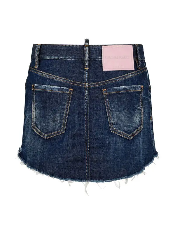 Dsquared2 Logo-tag Denim Mini Skirt