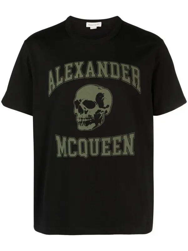 Alexander McQueen Logo-print Cotton T-shirt - Black