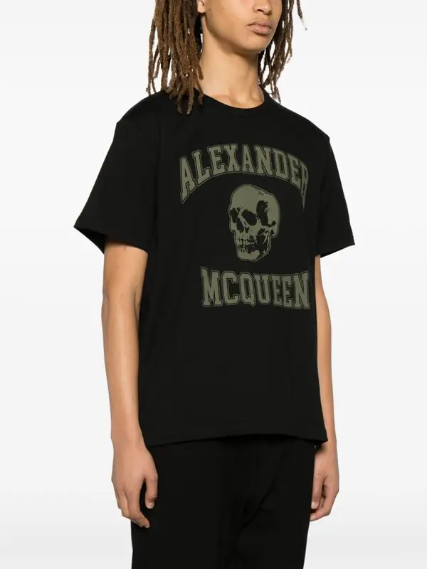 Alexander McQueen Logo-print Cotton T-shirt - Black
