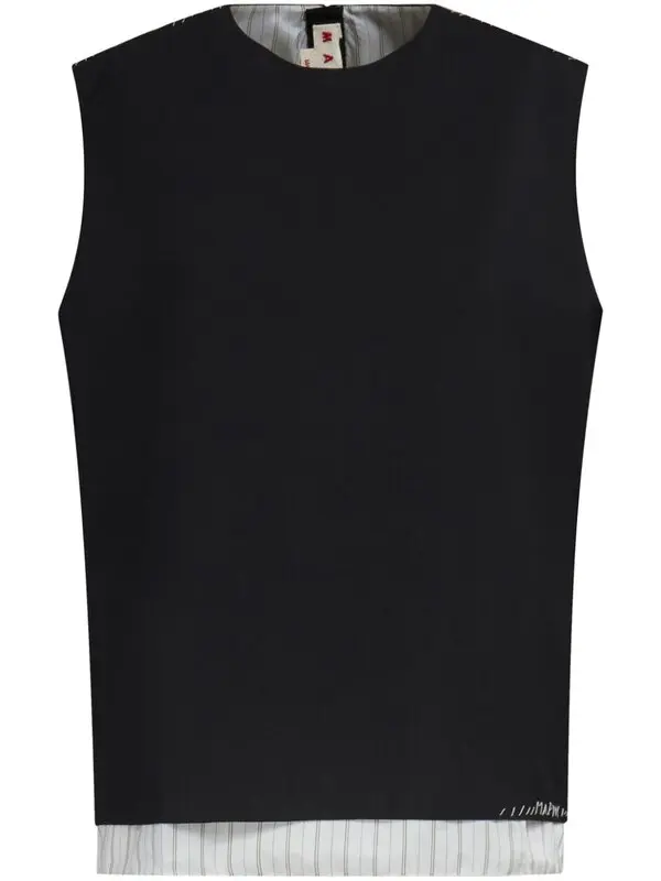 Marni Stripe-detail Layered Blouse