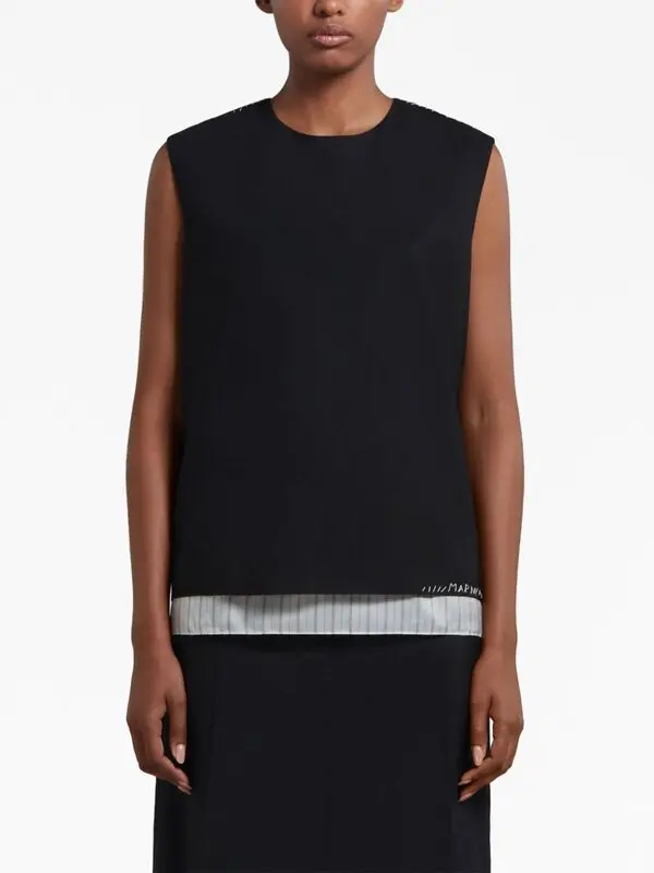 Marni Stripe-detail Layered Blouse