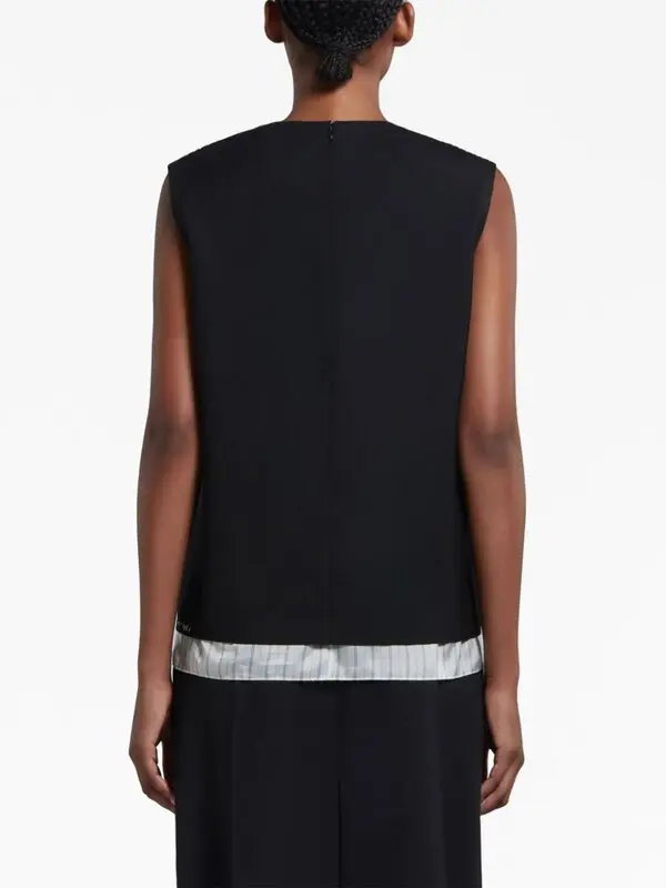 Marni Stripe-detail Layered Blouse