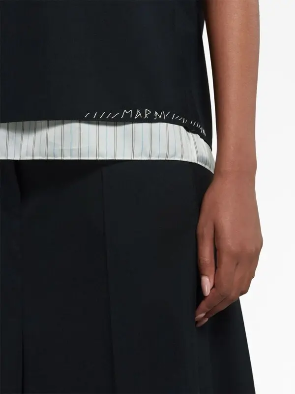 Marni Stripe-detail Layered Blouse