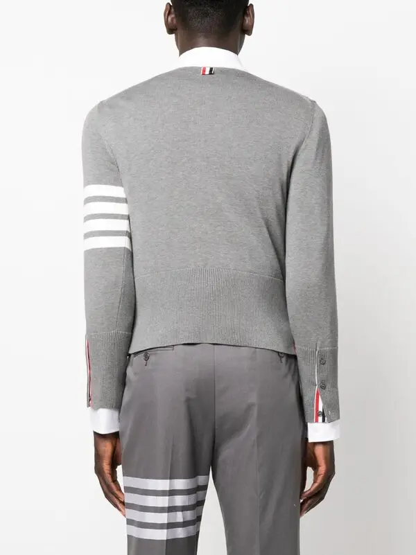 Thom Browne 4-bar Cable-knit Sweatshirt - Grey
