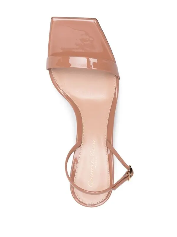 GIANVITO ROSSI Ribbon 65mm Leather Sandals - Neutrals