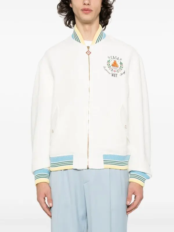 Casablanca Trophy Bomber Jacket - Neutrals