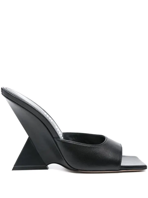 Attico Cheope Heeled Sandals - Black