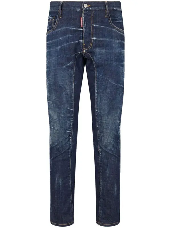 Dsquared2 Straight-leg Jeans With Logo Appliqu