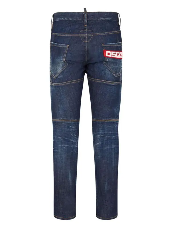 Dsquared2 Straight-leg Jeans With Logo Appliqu