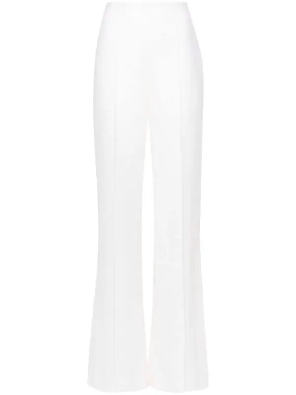 Chloé Pleated Wide-leg Trousers - White