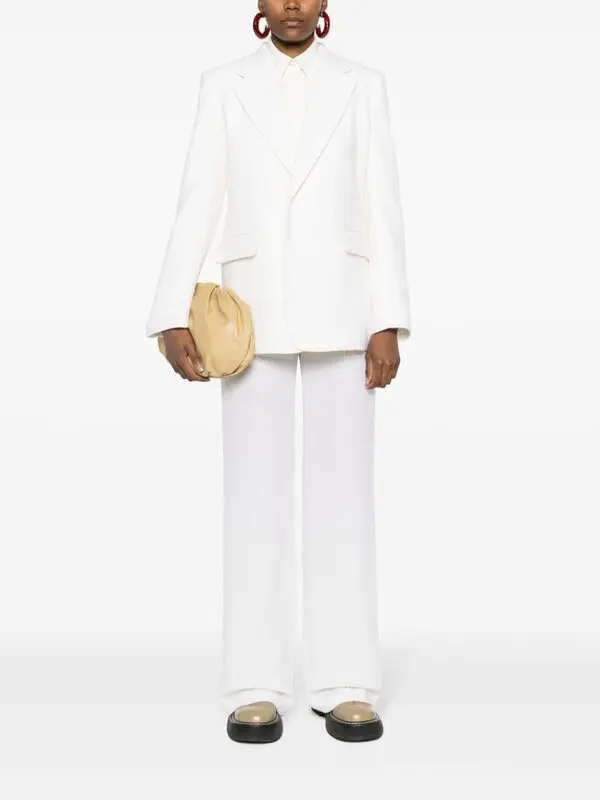 Chloé Pleated Wide-leg Trousers - White