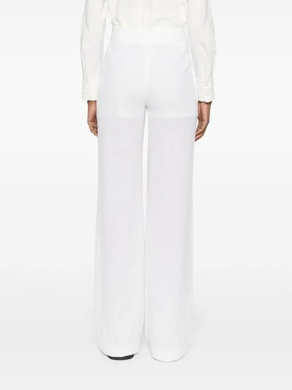 Chloé Pleated Wide-leg Trousers - White