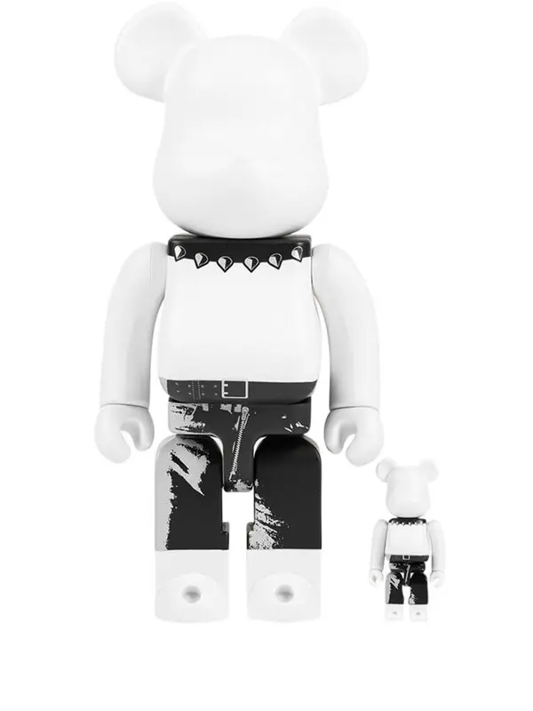 MEDICOM TOY X Andy Warhol The Rolling Stones Be@rbrick 100% And 400% Figure Set - Black