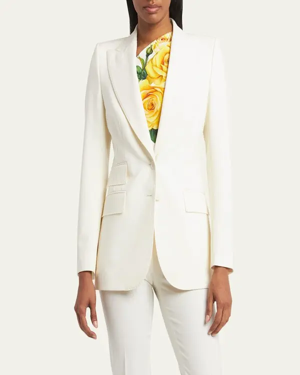 Dolce & Gabbana Peak Lapel Stretch Blazer