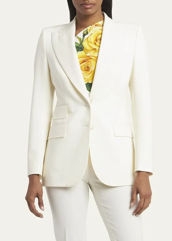 Dolce & Gabbana Peak Lapel Stretch Blazer
