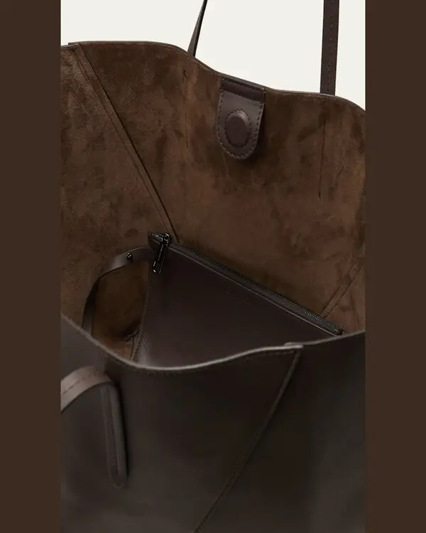 Brunello Cucinelli Bc Duo Geometric Monili Leather Tote Bag - Dark Brown