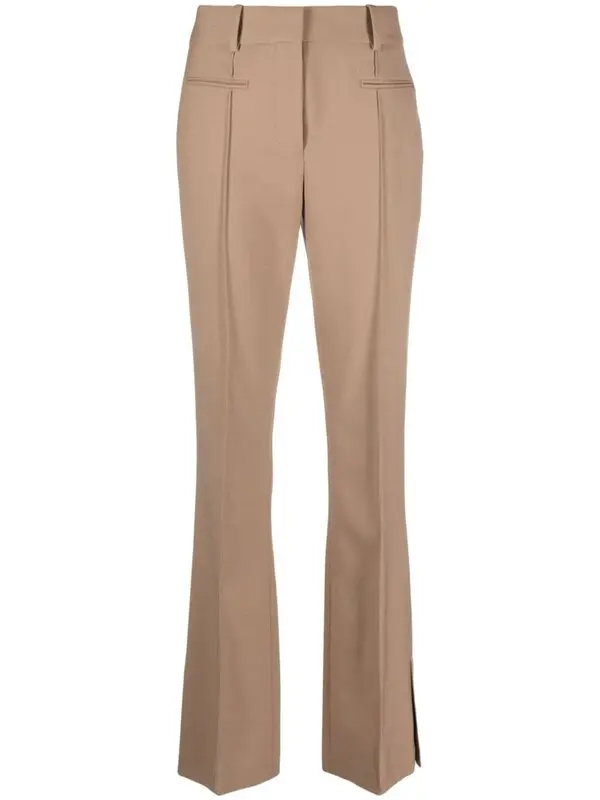 Helmut Lang Flared Tailored Trousers - Brown