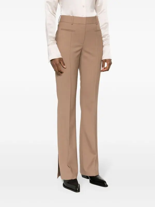 Helmut Lang Flared Tailored Trousers - Brown