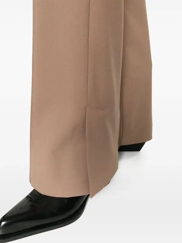 Helmut Lang Flared Tailored Trousers - Brown