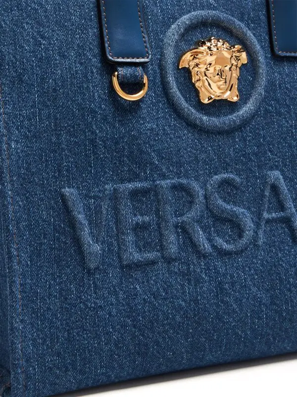 Versace La Medusa Denim Tote Bag