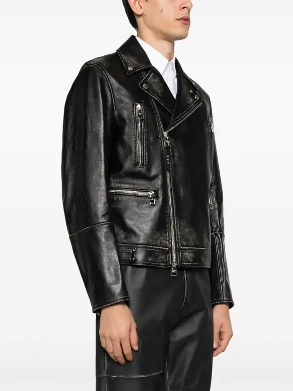 Alexander McQueen Zipped Leather Biker Jacket