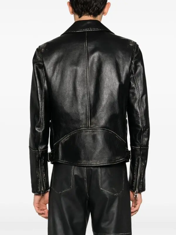 Alexander McQueen Zipped Leather Biker Jacket