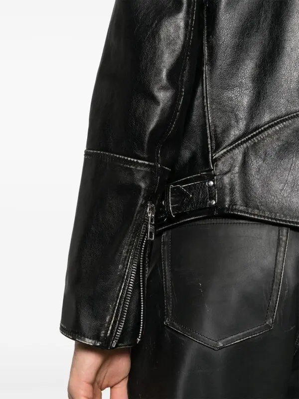 Alexander McQueen Zipped Leather Biker Jacket