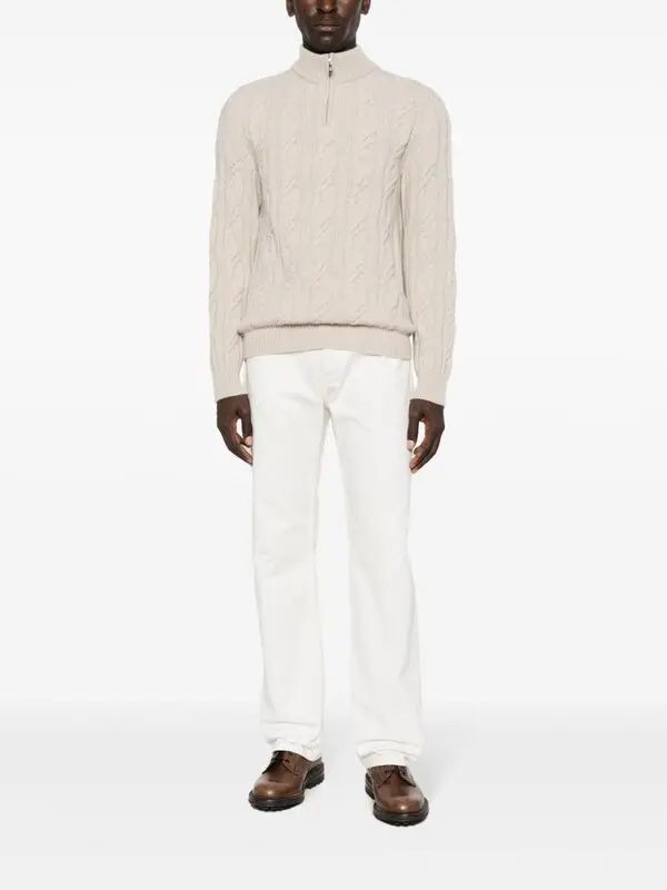 Fedeli Chunky-knit Wool-blend Jumper - Neutrals
