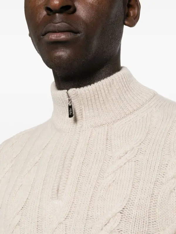 Fedeli Chunky-knit Wool-blend Jumper - Neutrals