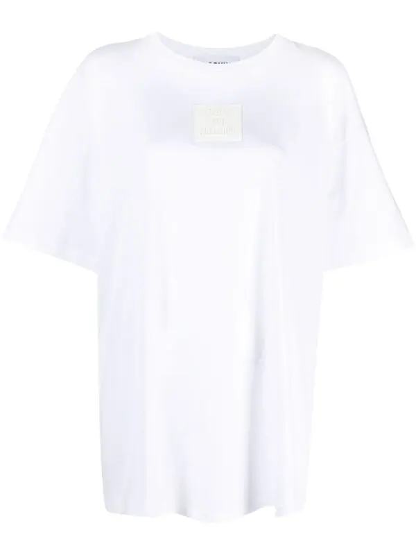 Moschino Logo-patch Organic Cotton T-shirt - White