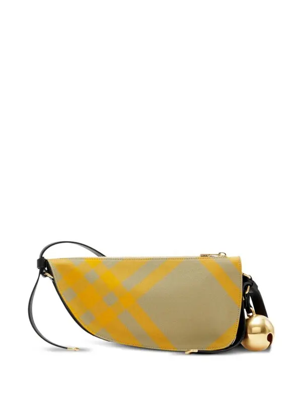 Burberry Check-pattern Shoulder Bag - Yellow