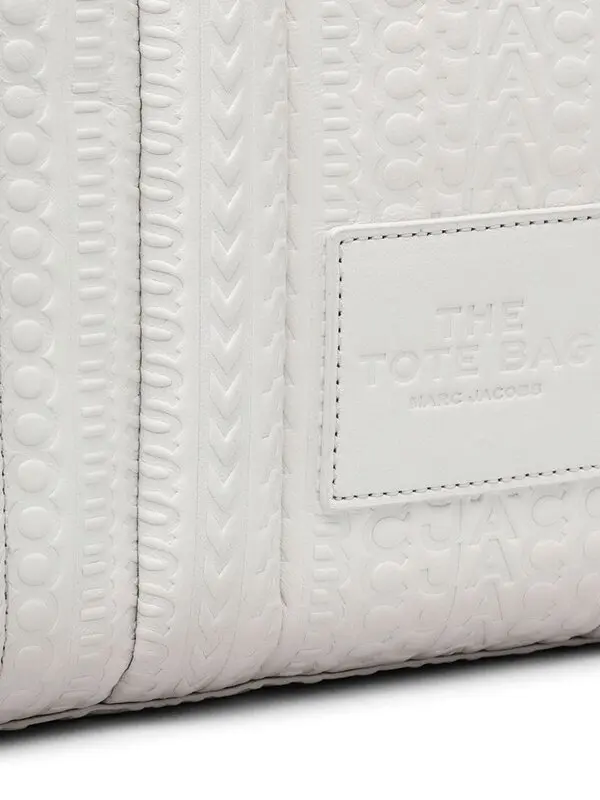 Marc Jacobs Small Monogram Leather Tote Bag - White